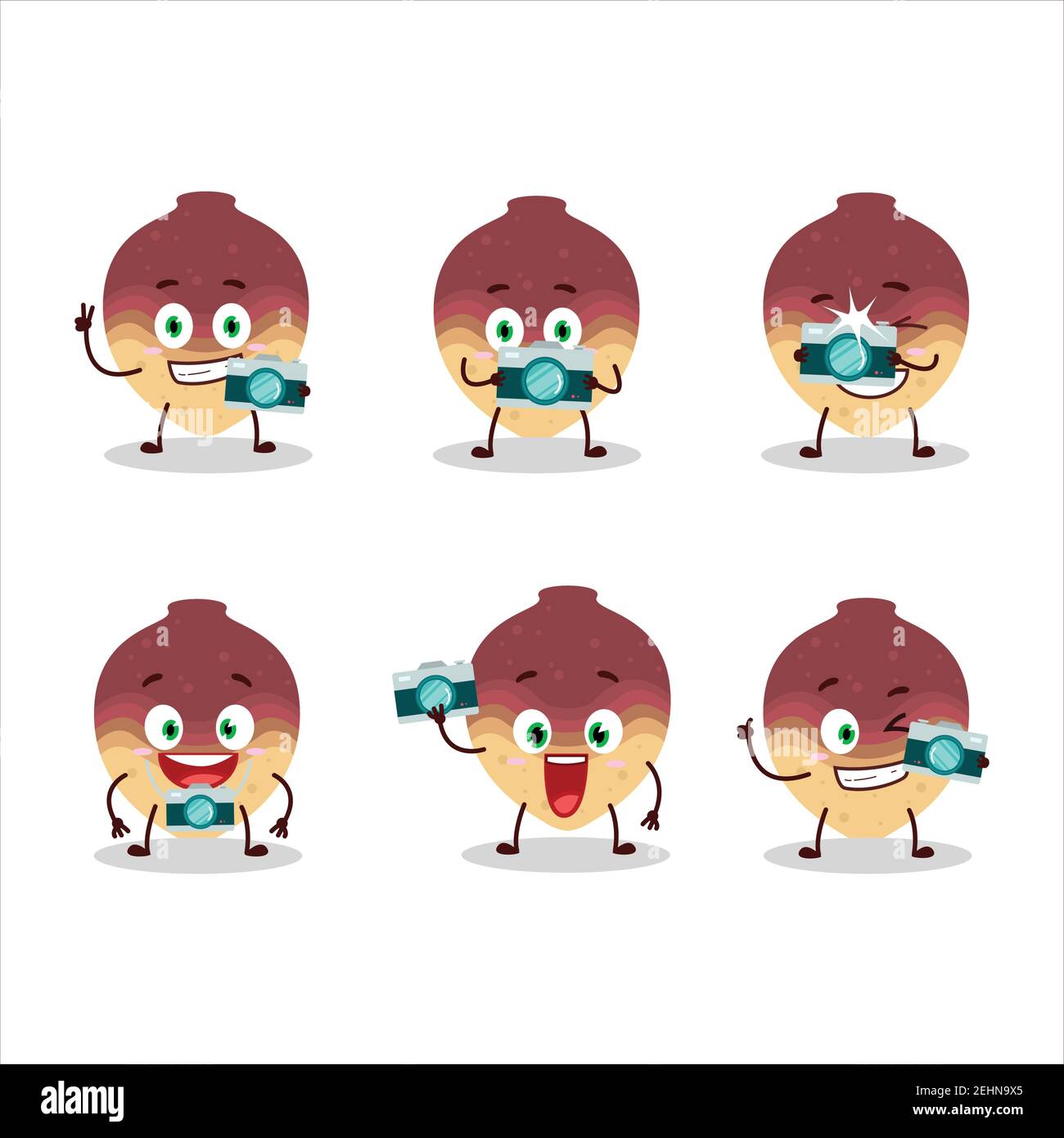 Photographer profession emoticon with swede cartoon character. Vector ...
