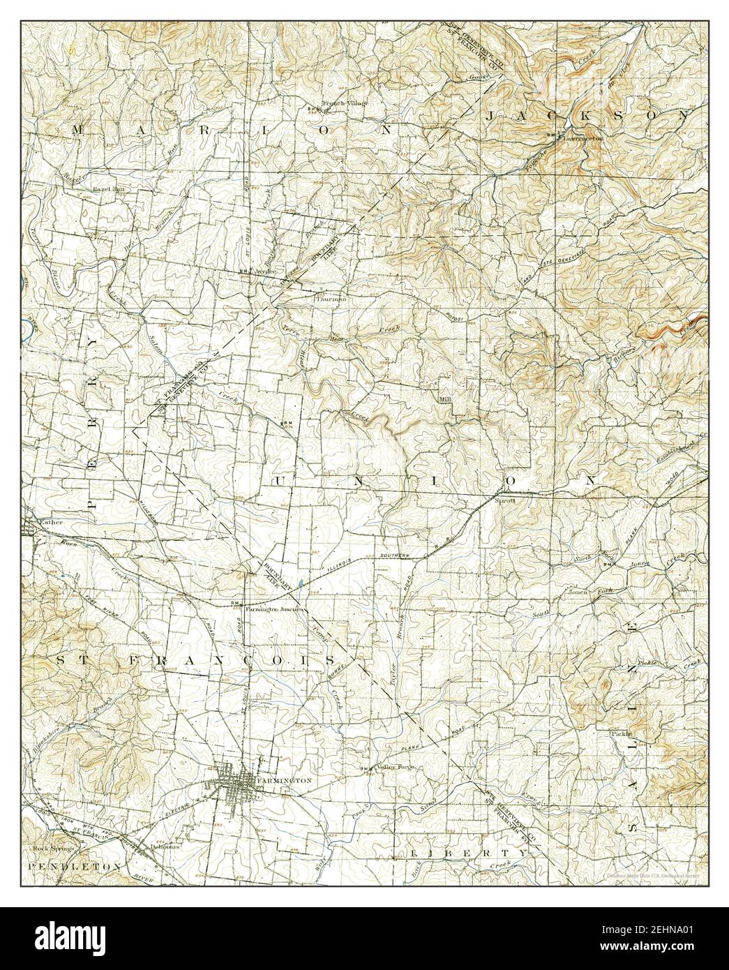 Farmington, Missouri, map 1906, 1:62500, United States of America by ...
