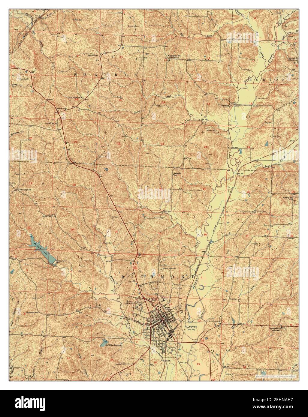 Fayette, Missouri, map 1953, 1:24000, United States of America by ...