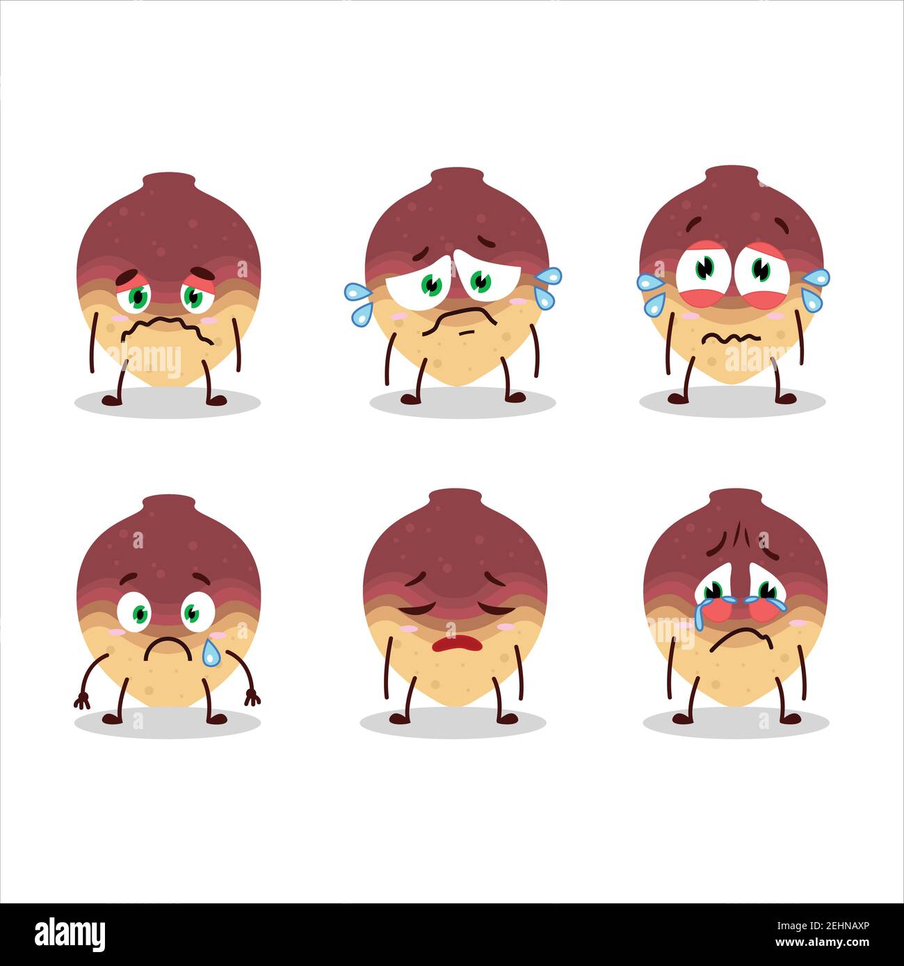Swede cartoon in character with sad expression. Vector illustration ...