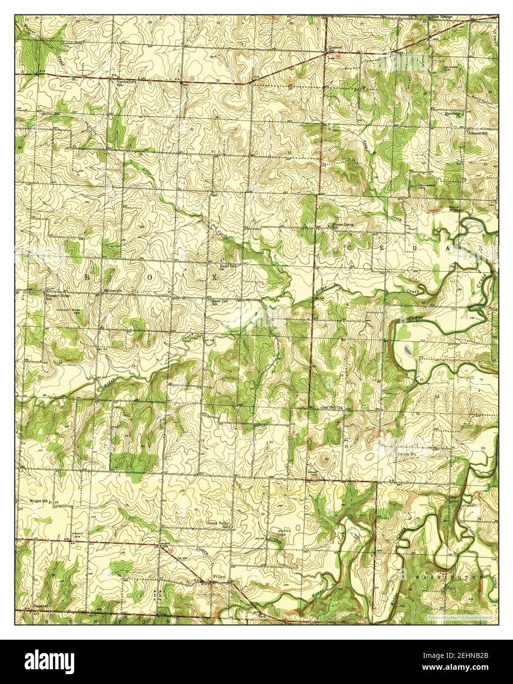 Filley, Missouri, map 1940, 1:24000, United States of America by ...