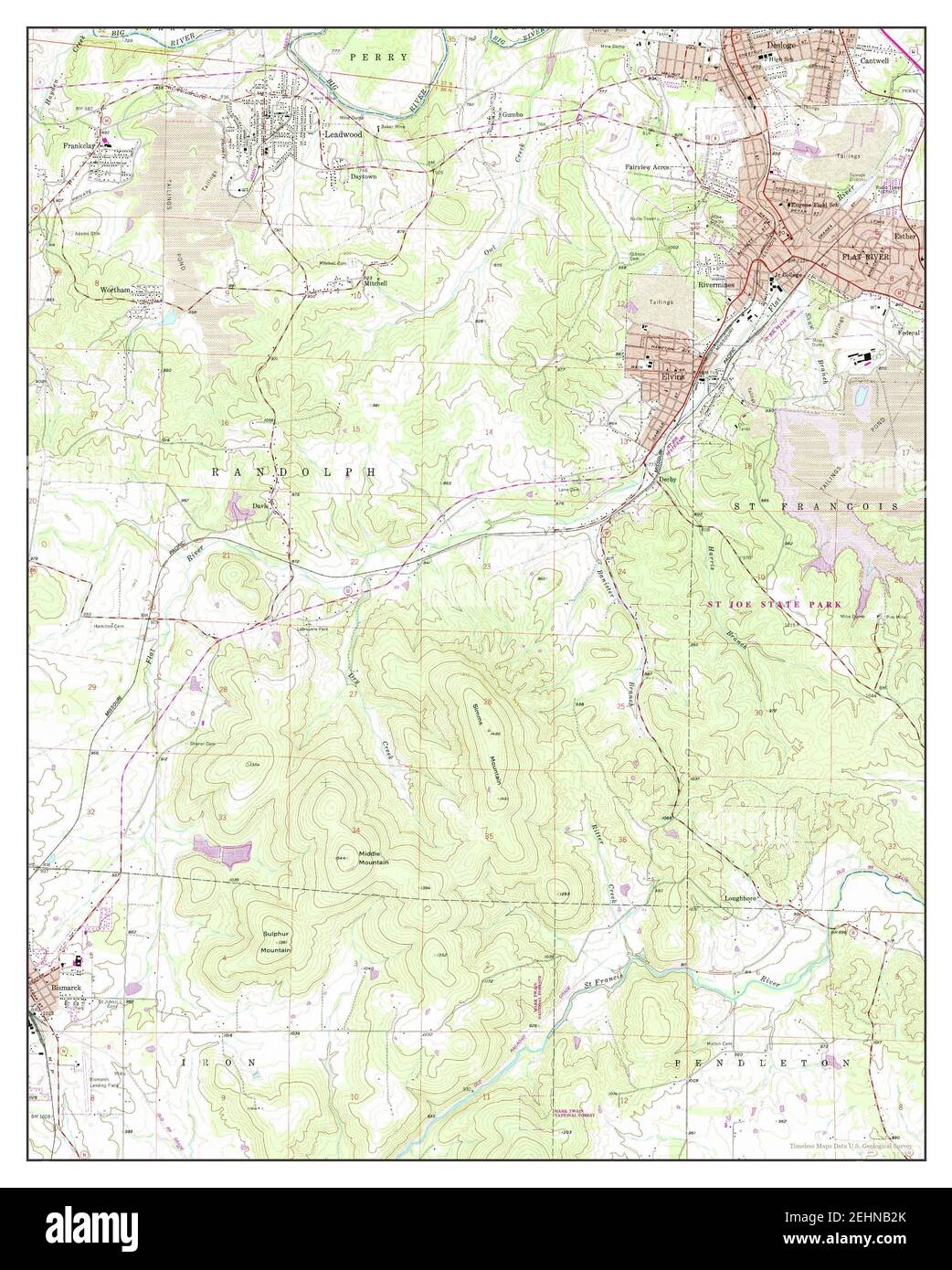Missouri River Maps Cartography Geography High Resolution Stock ...