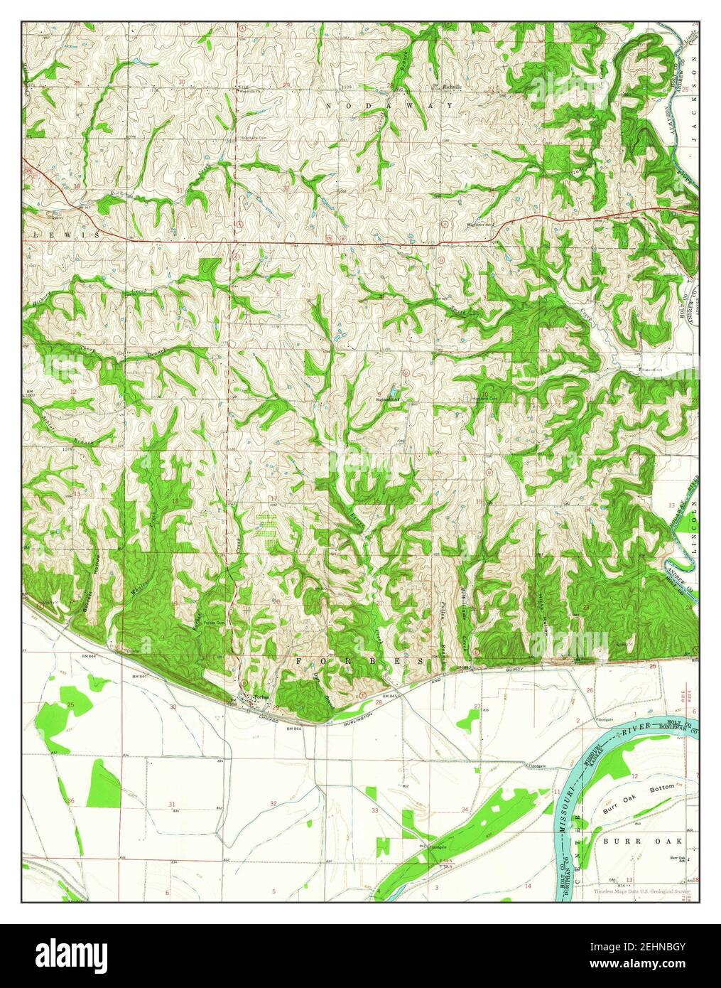 Forbes, Missouri, map 1961, 1:24000, United States of America by ...