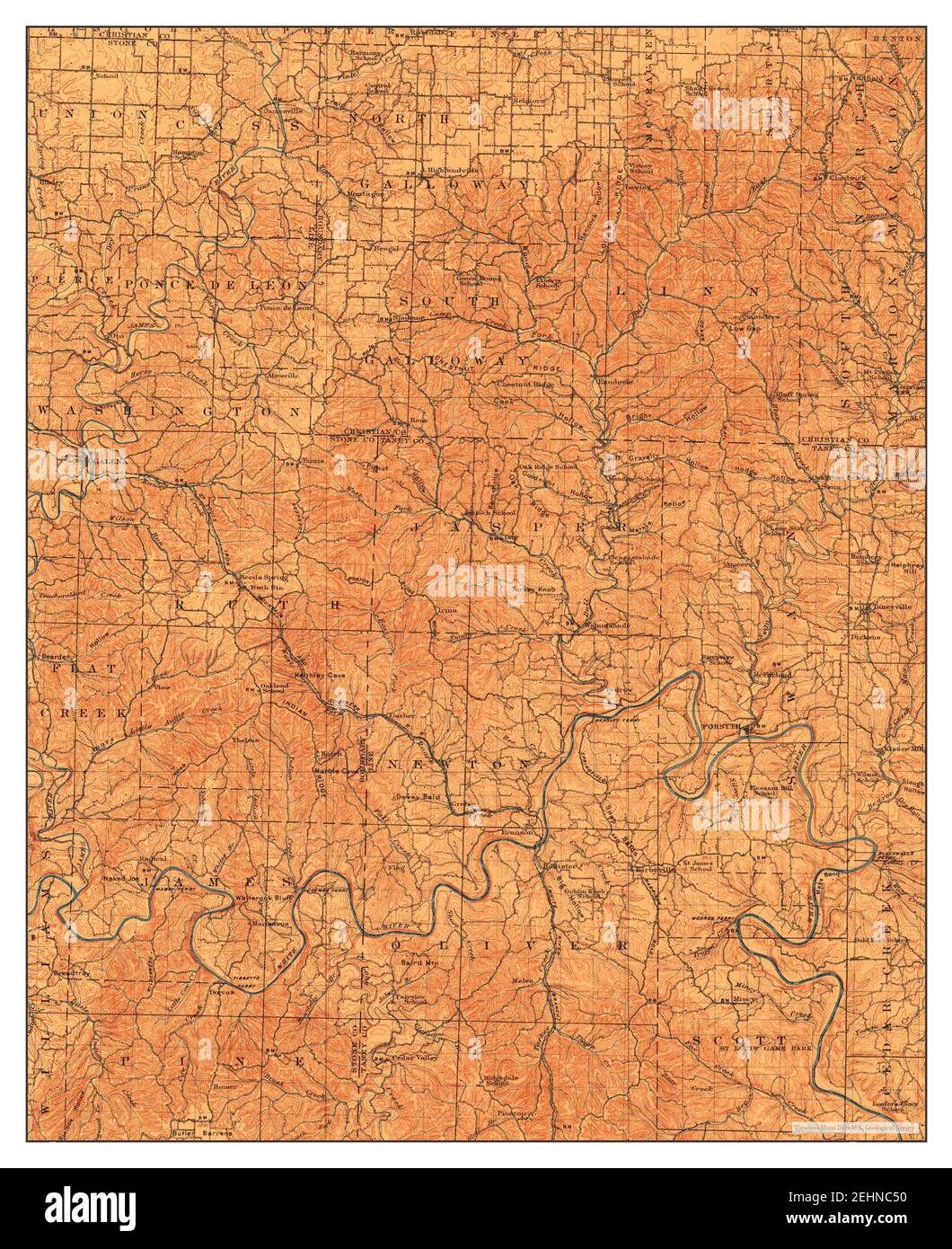 Forsyth, Missouri, map 1907, 1:125000, United States of America by ...