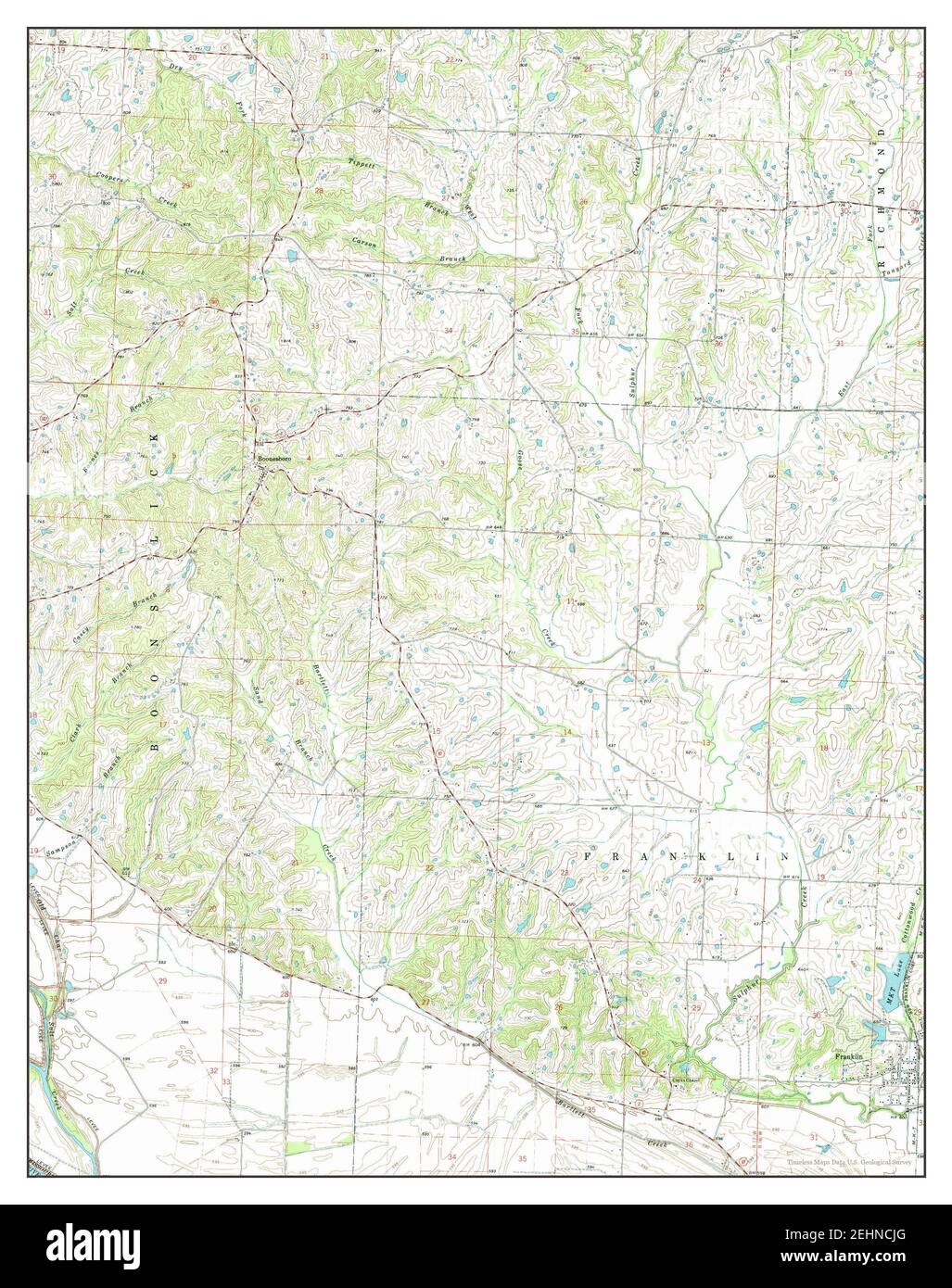 Franklin, Missouri, map 1971, 1:24000, United States of America by ...