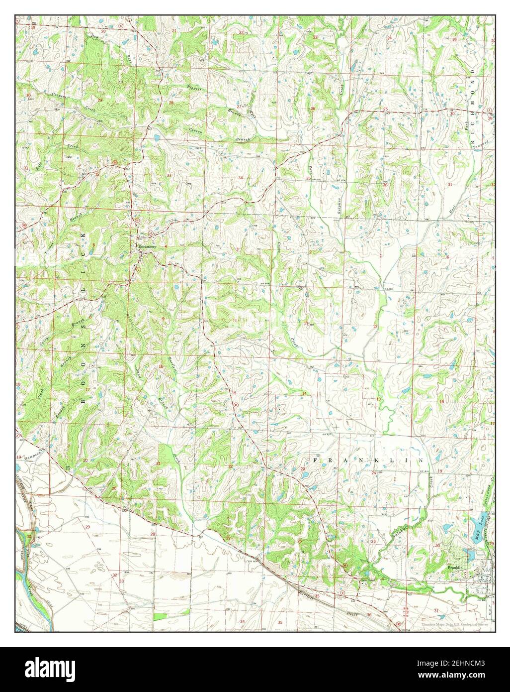 Franklin, Missouri, map 1971, 1:24000, United States of America by ...