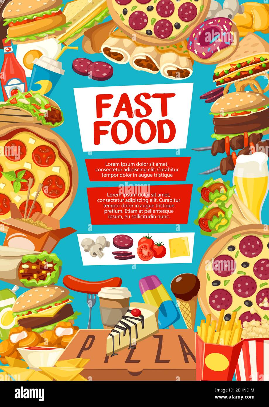 Fast food dishes grilled Stock Vector Images - Alamy