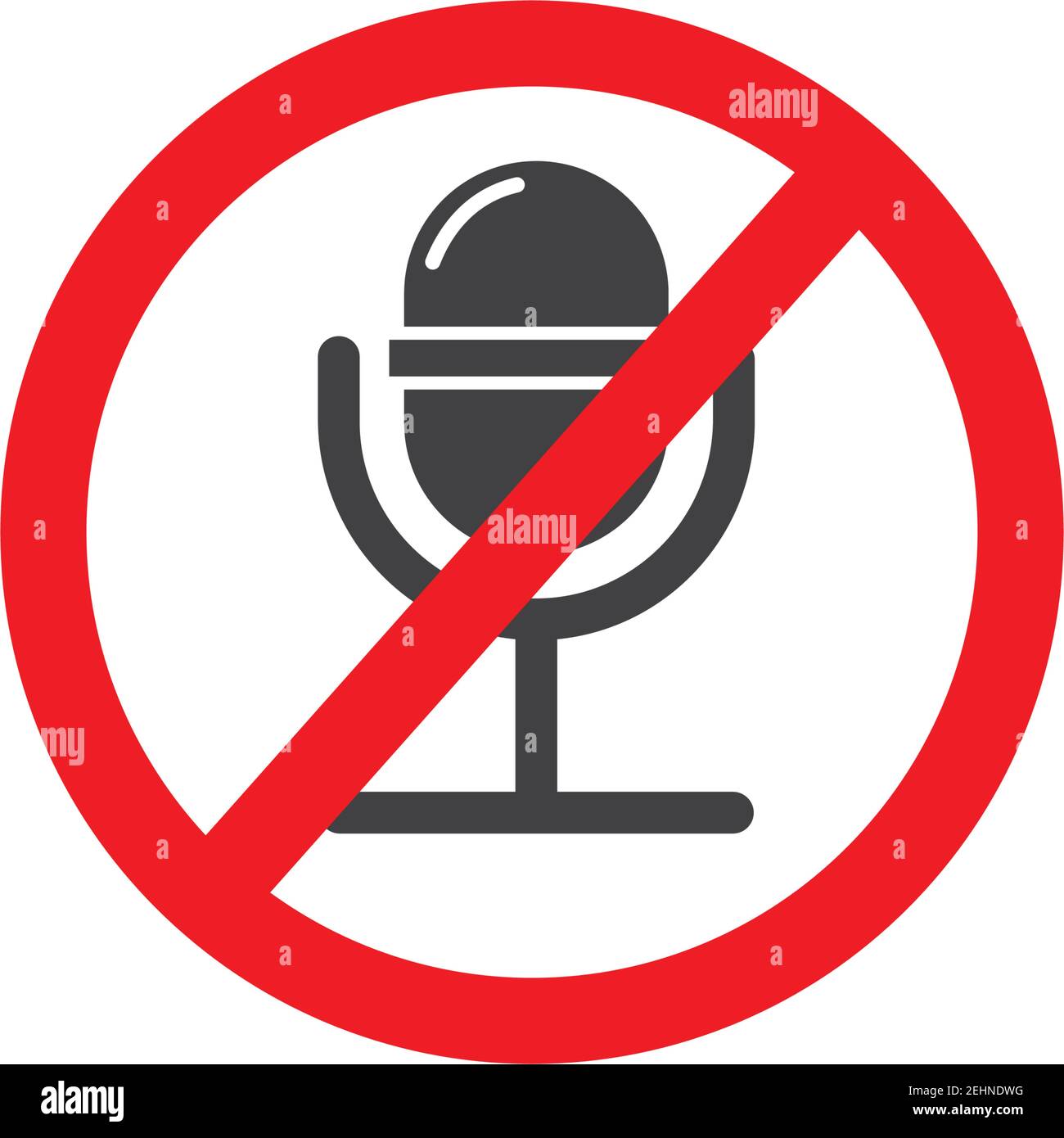 prohibition voice record sign vector illustration design Stock Vector ...