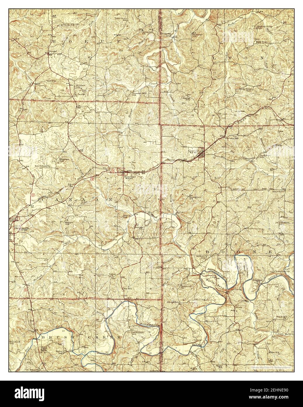 Gerald, Missouri, map 1944, 1:62500, United States of America by ...