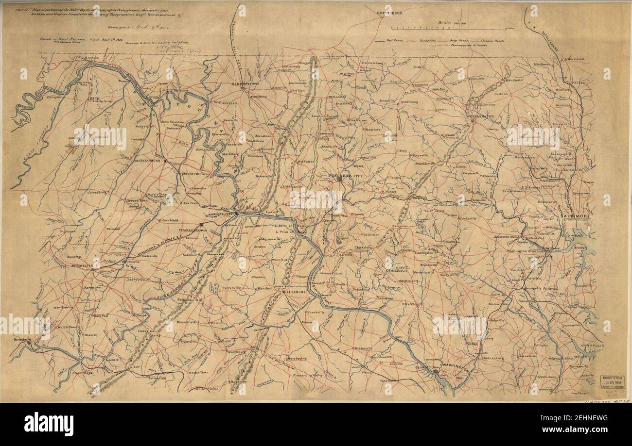 Map of eastern pennsylvania hi-res stock photography and images - Alamy