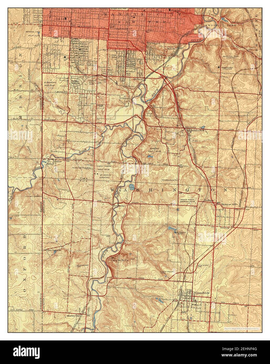 Map of grandview missouri hi-res stock photography and images - Alamy
