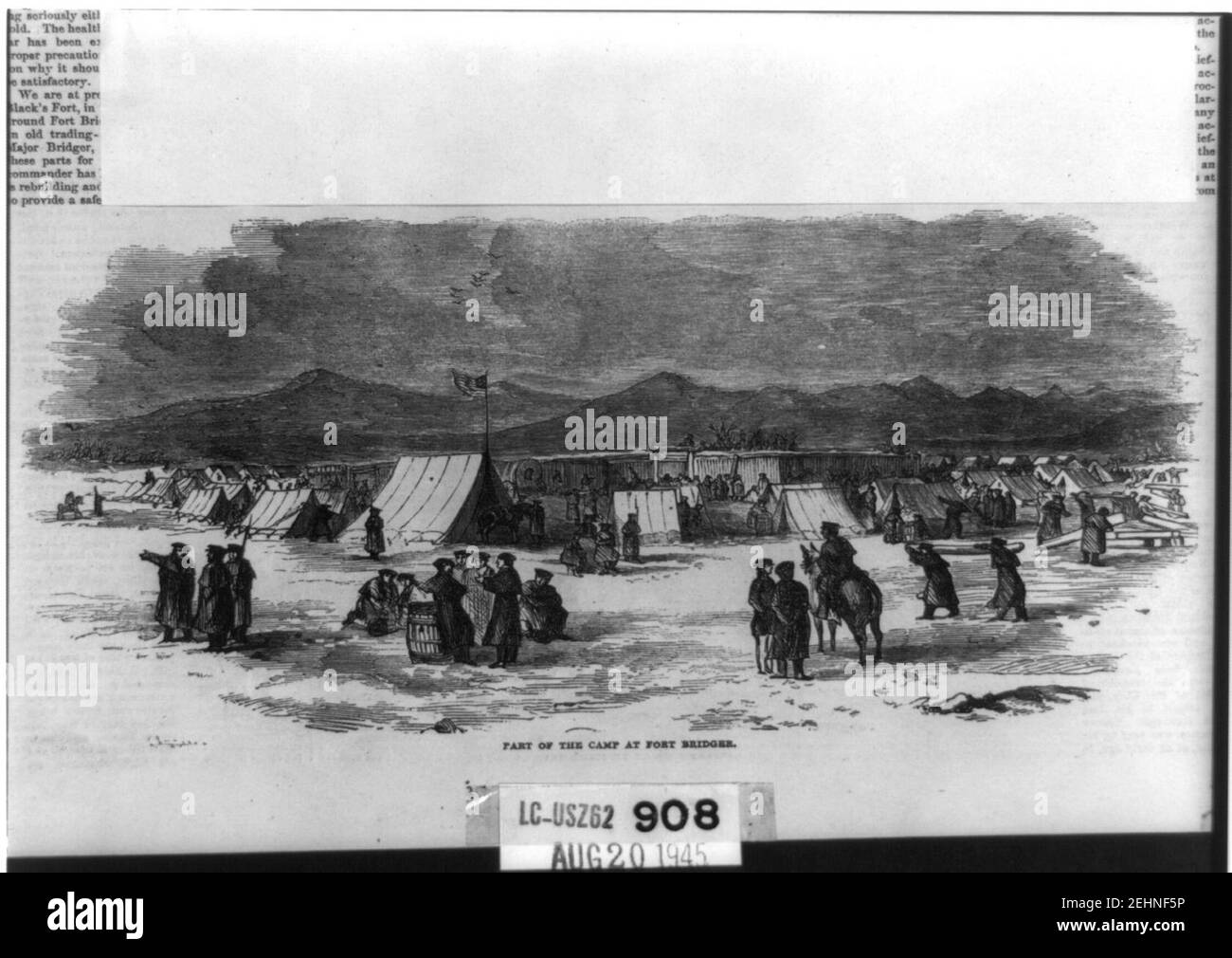 Part of the Camp at Fort Bridger, Utah Territory. (Gen. Albert Johnston ...