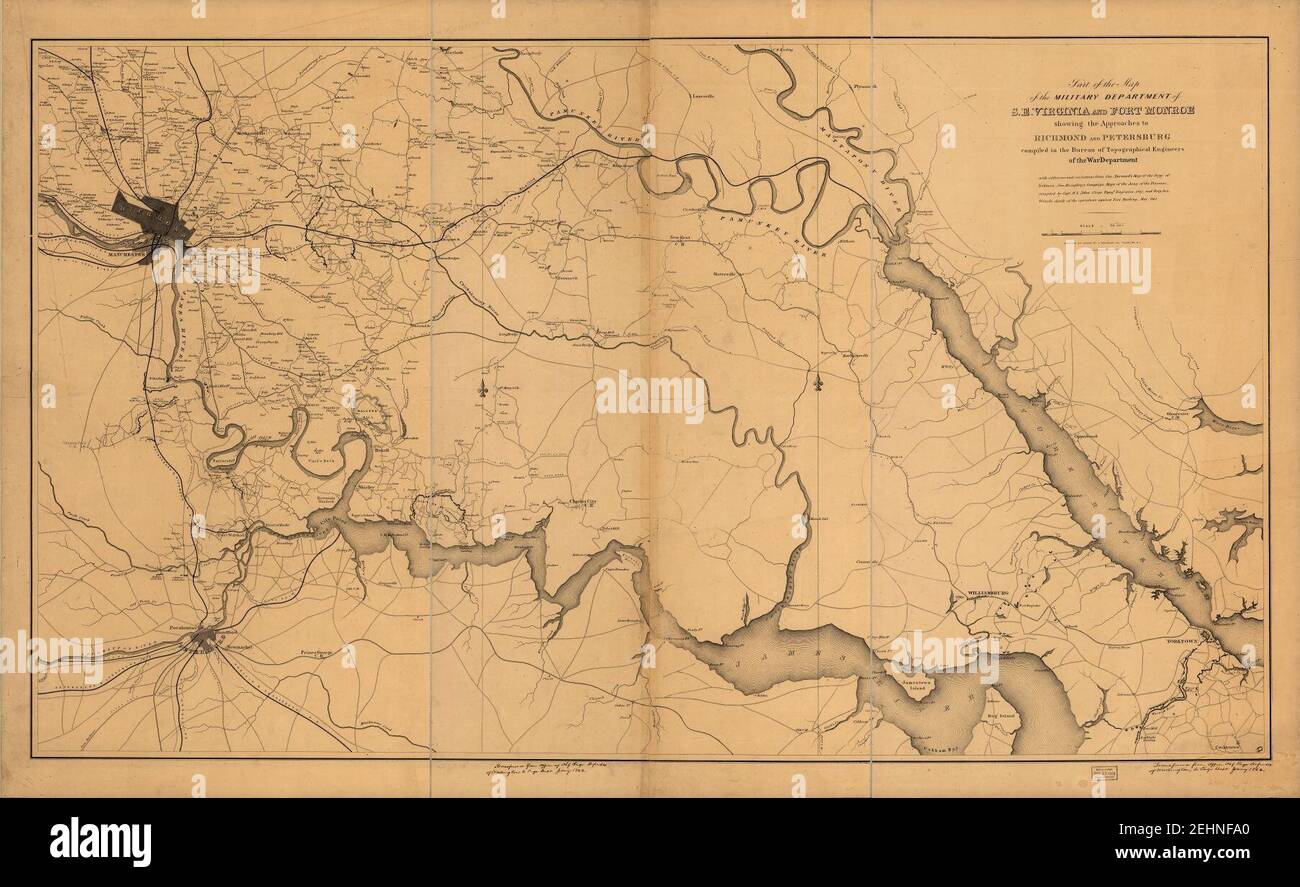 Fort monroe map hi-res stock photography and images - Alamy