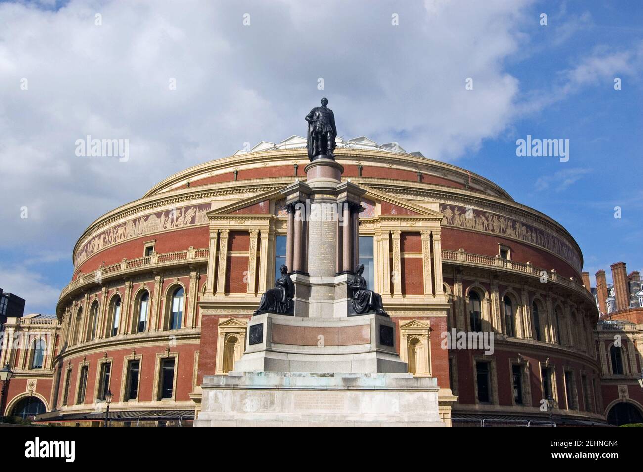 View from the south of the circular Royal Albert Hall and in front of ...