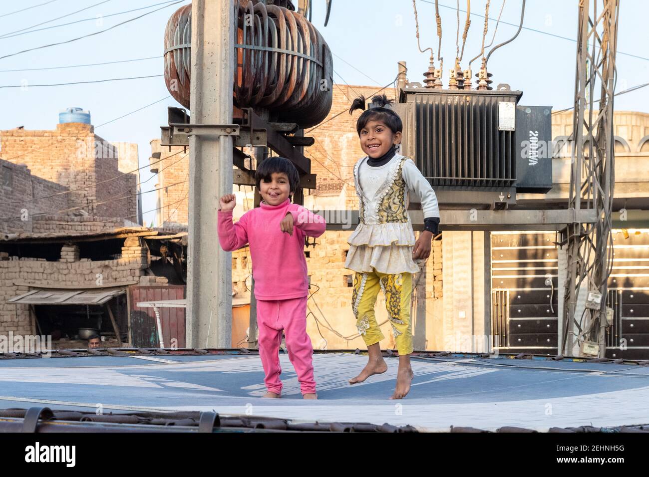 Children Playing Near the Tomb Of Shah Ali Akbar, Multan, Punjab ...