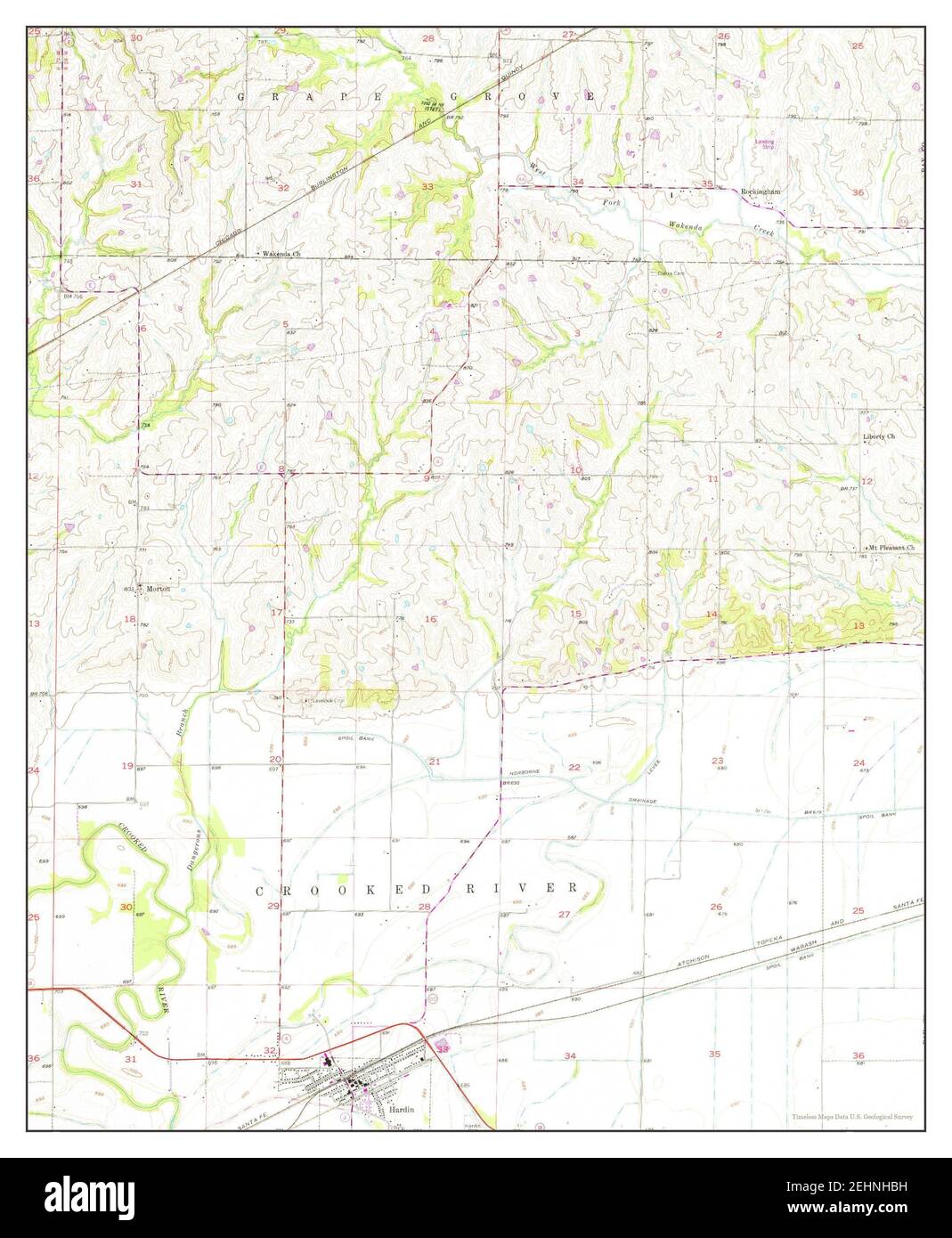 Map of hardin hi-res stock photography and images - Alamy