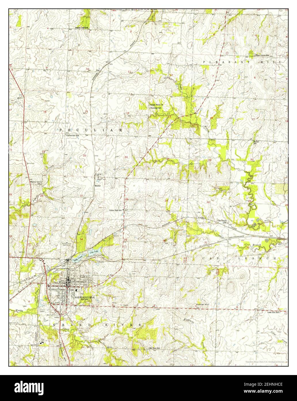 Harrisonville missouri map Cut Out Stock Images & Pictures - Alamy
