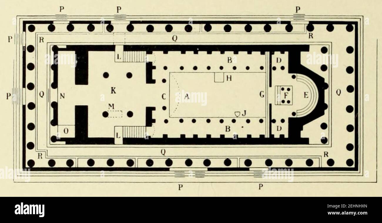 Parthenon byzantine church, Adolf Michaelis (1835-1910 Stock Photo - Alamy