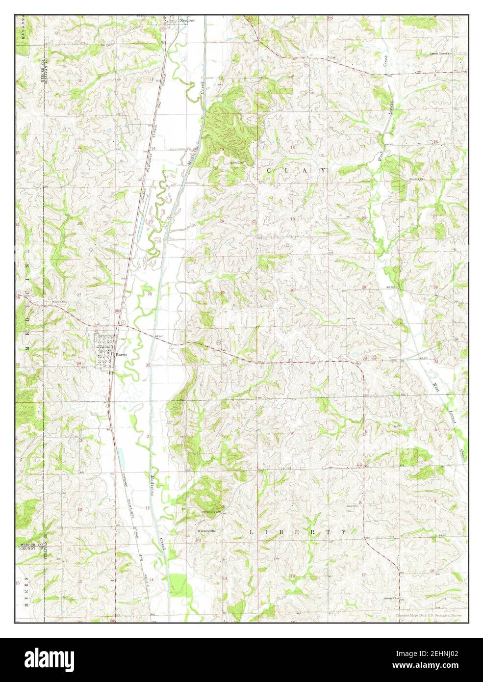 Harris, Missouri, map 1964, 1:24000, United States of America by ...