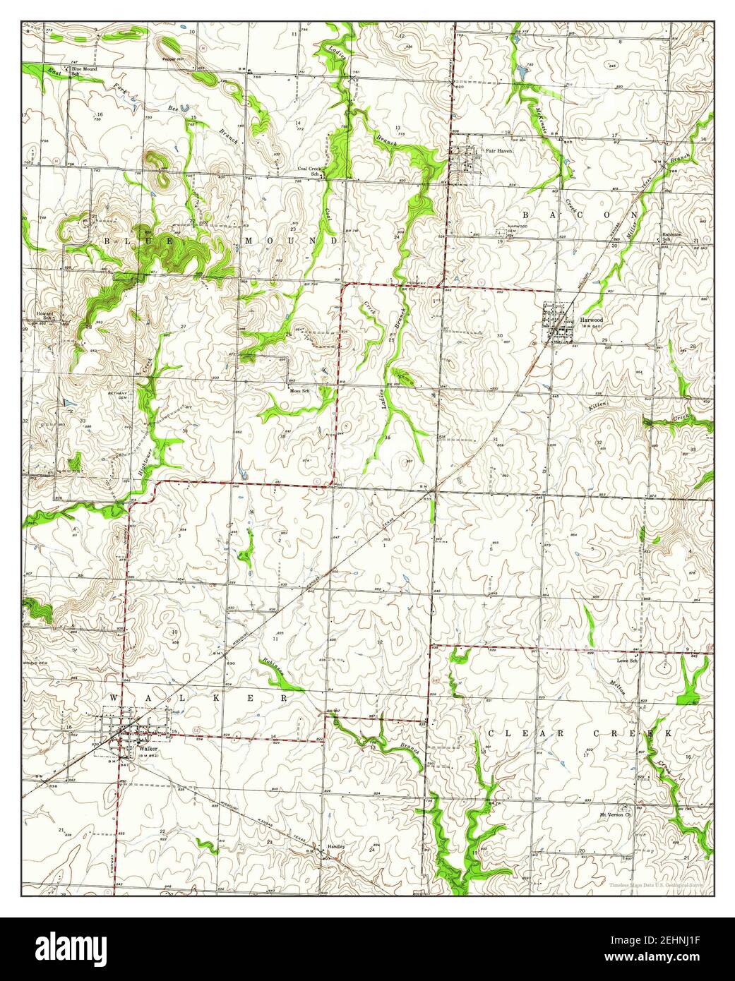 Harwood, Missouri, map 1939, 1:24000, United States of America by ...