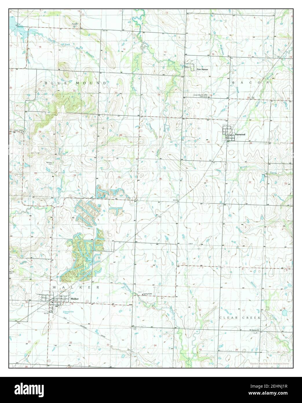Harwood, Missouri, map 1991, 1:24000, United States of America by ...