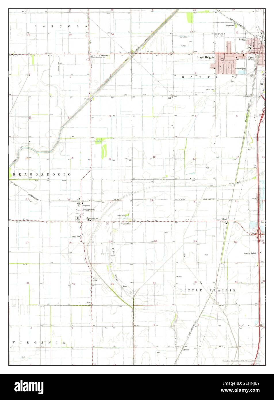 Map of hayti missouri hi-res stock photography and images - Alamy