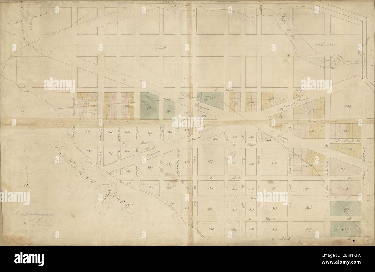 Partial cadastral map of the area immediately south of the Mall, S.W ...