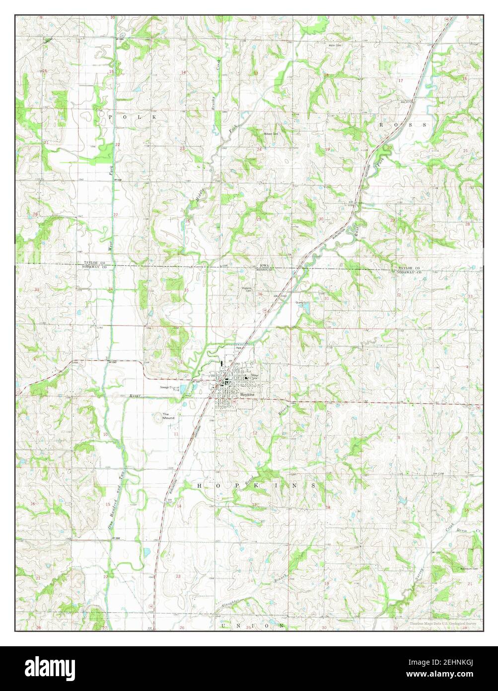 Hopkins, Missouri, map 1980, 1:24000, United States of America by ...