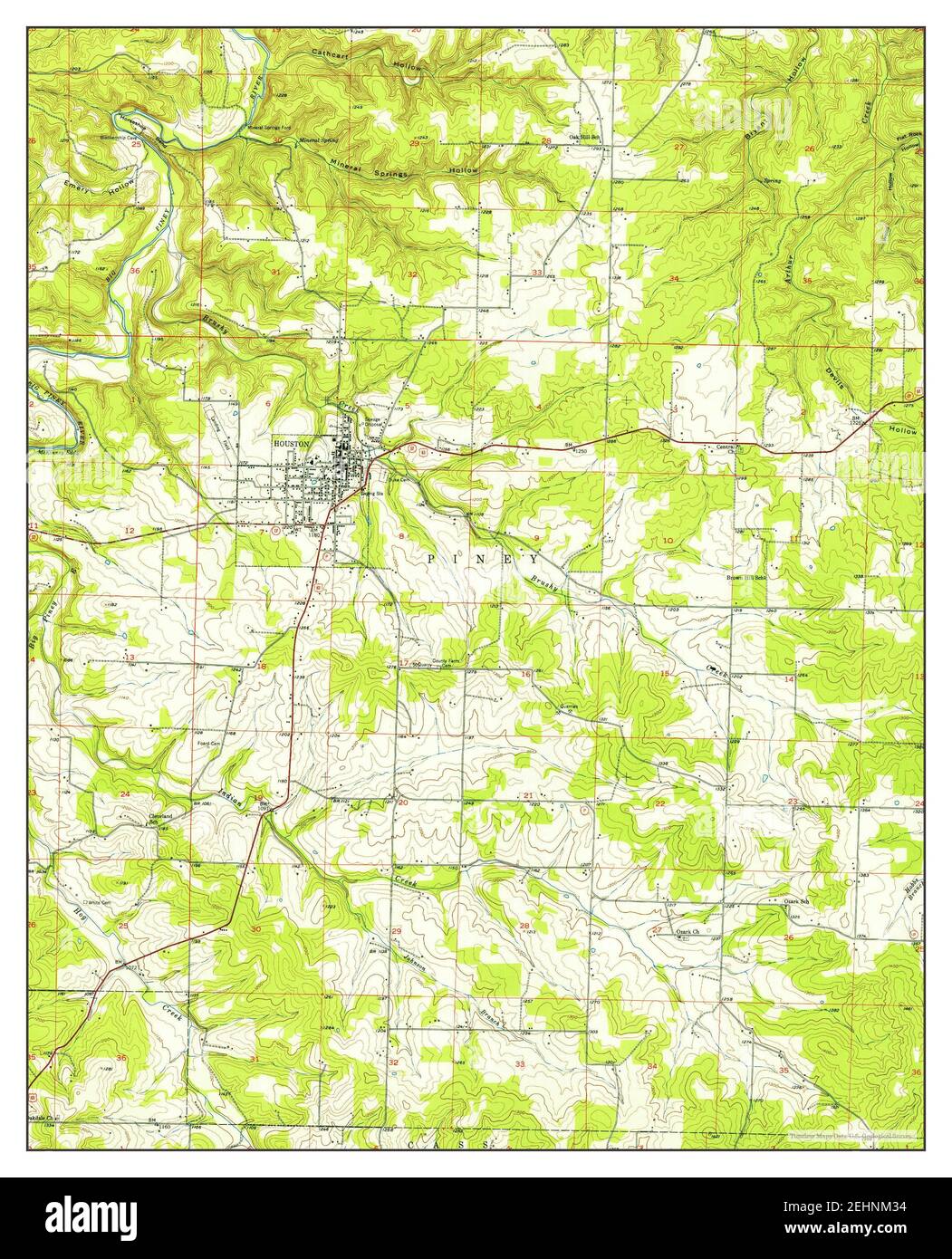 Houston missouri map hi-res stock photography and images - Alamy