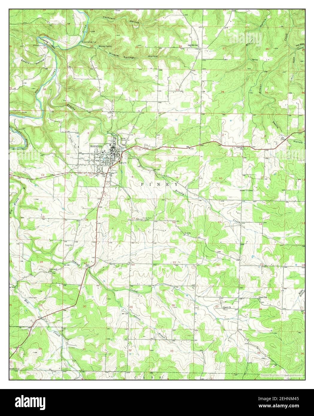 Houston missouri map hi-res stock photography and images - Alamy