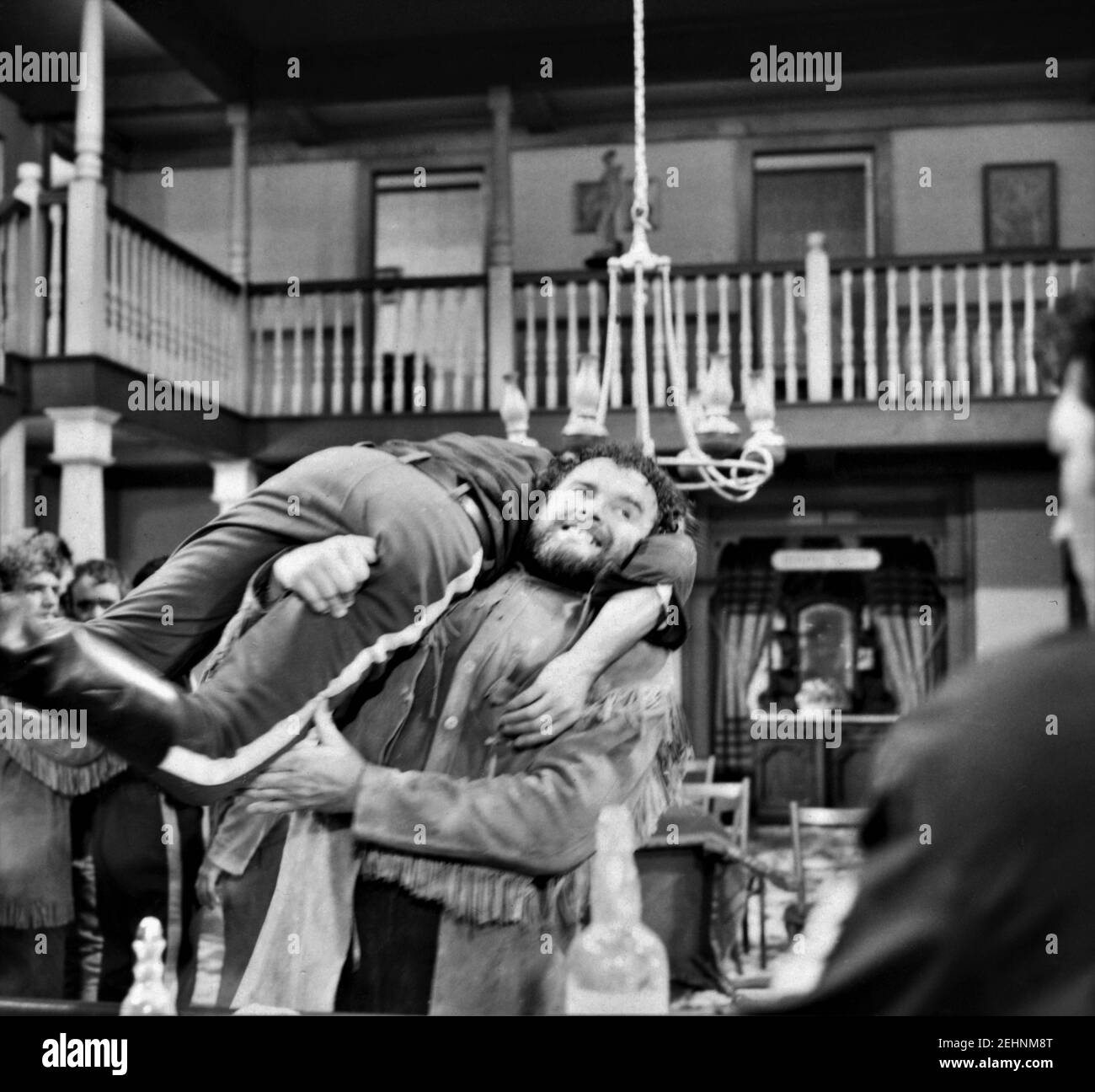 FRANK SINATRA being thrown in Bar Fight Scene on set candid during ...