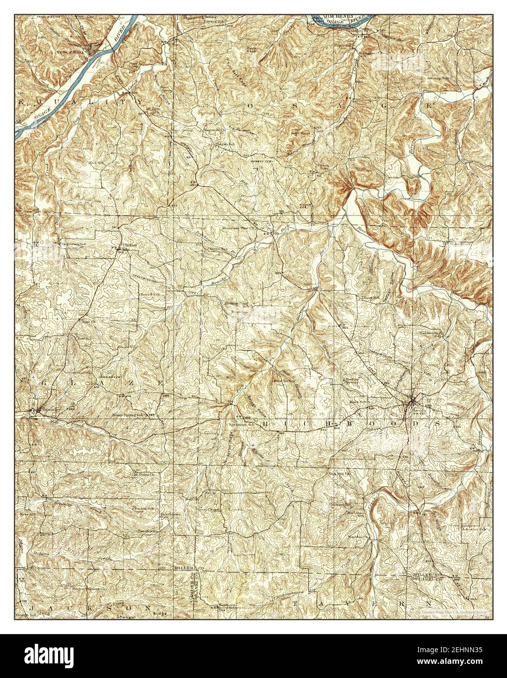 Iberia, Missouri, map 1937, 1:62500, United States of America by ...