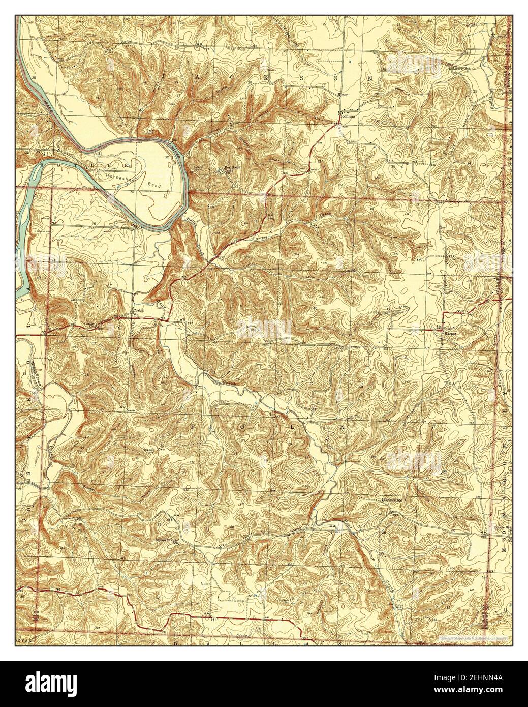 Iconium, Missouri, map 1944, 1:24000, United States of America by ...