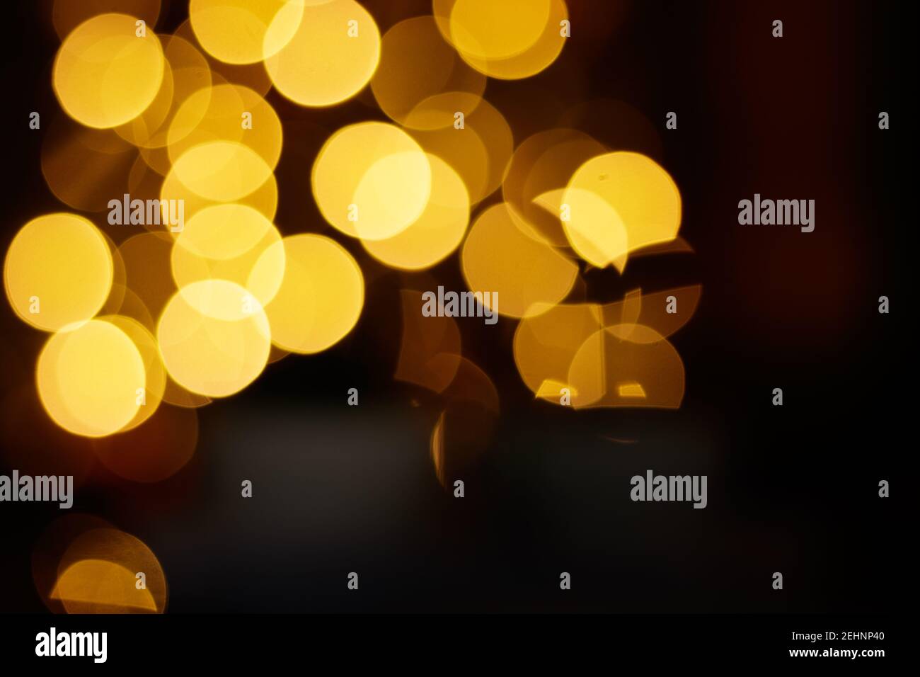 Series of bokeh light effect in brown and yellow tones, large and small ...