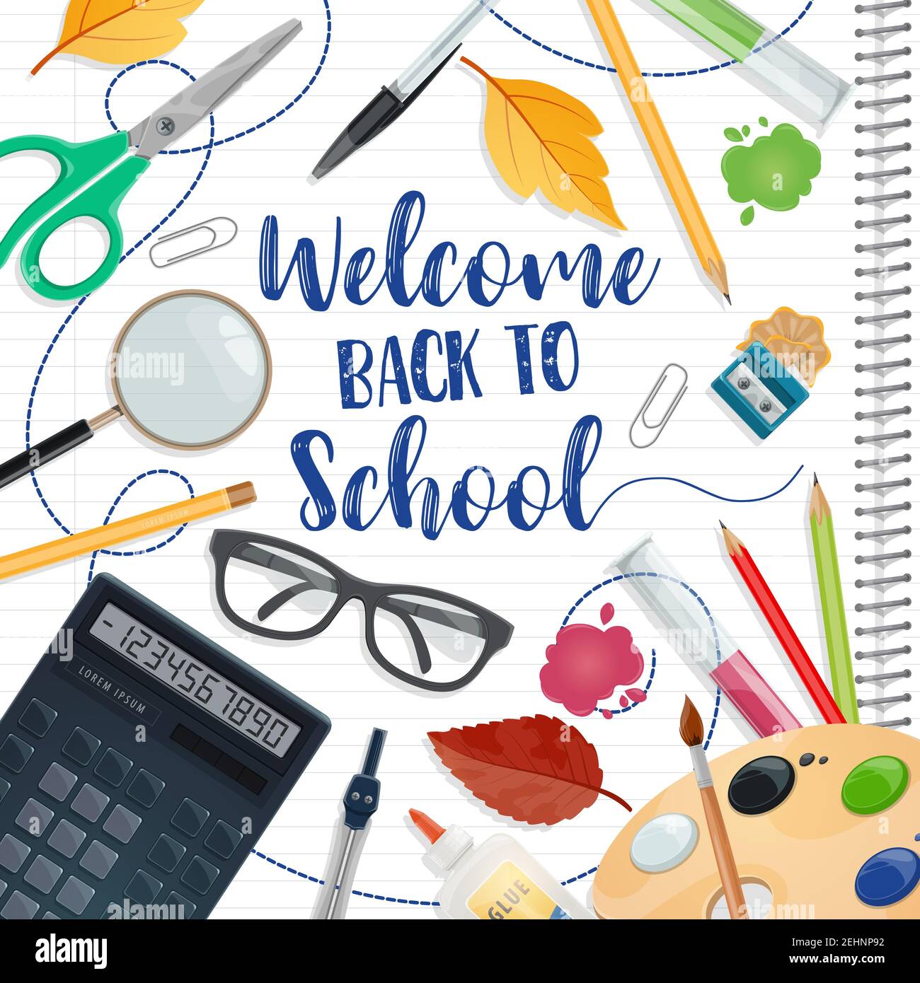 Back to School welcome design for education and study season sale ...