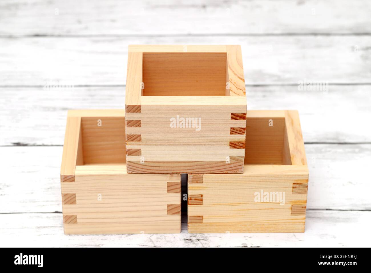 Japanese wooden masu box use to measure or use for drinking Japanese ...