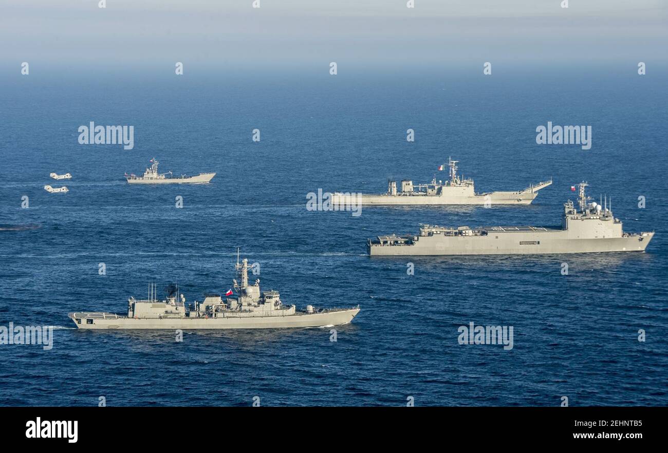 Partner nations sailing together 140815 Stock Photo - Alamy