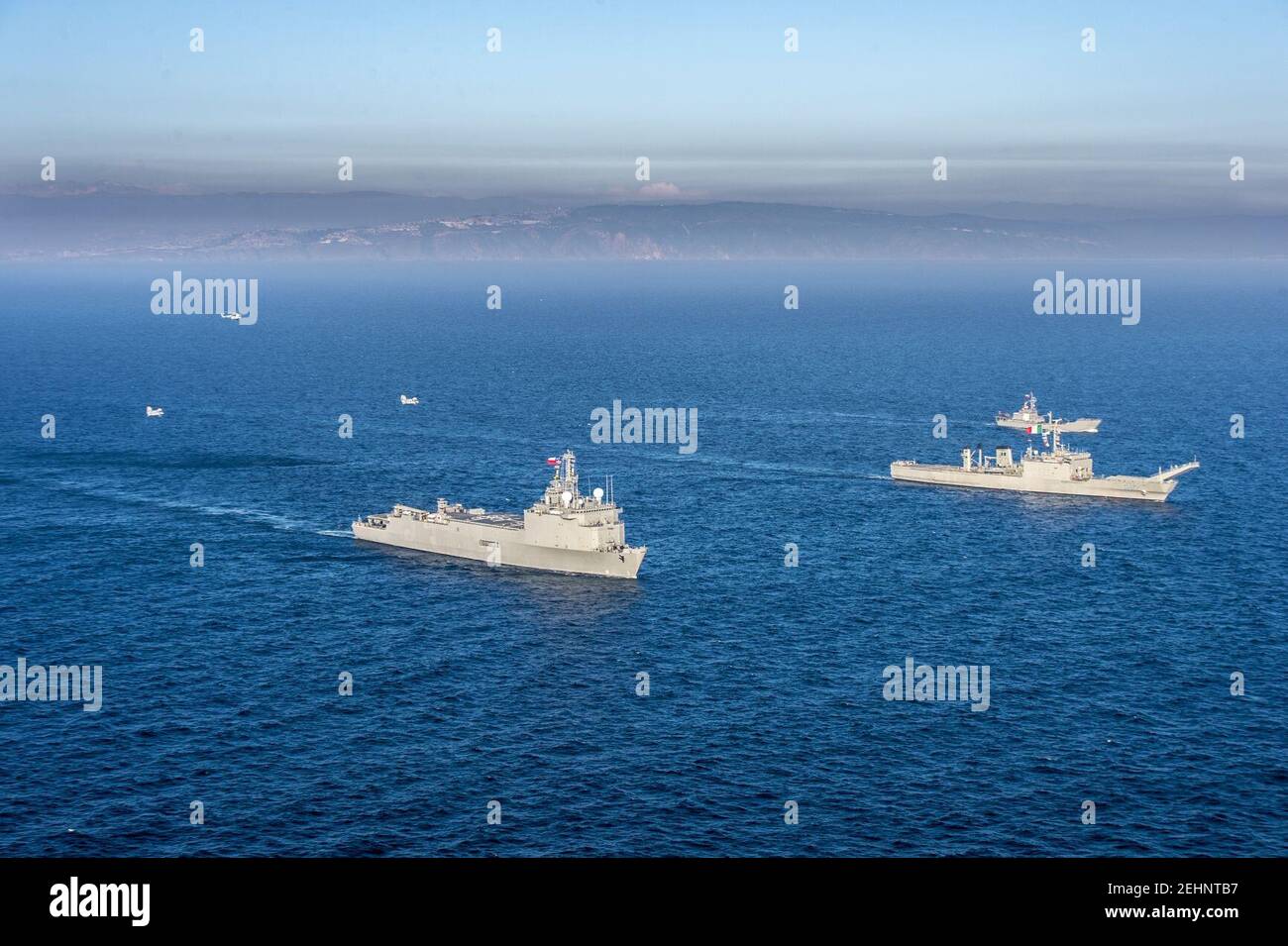 Partner nations sailing together 140815 Stock Photo - Alamy