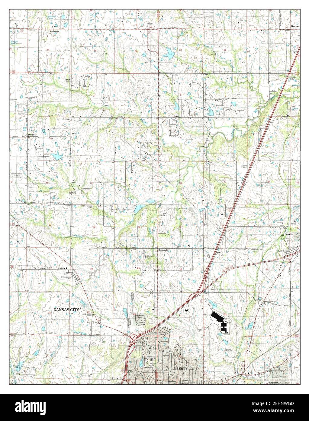 Kearney SW, Missouri, map 1990, 1:24000, United States of America by ...