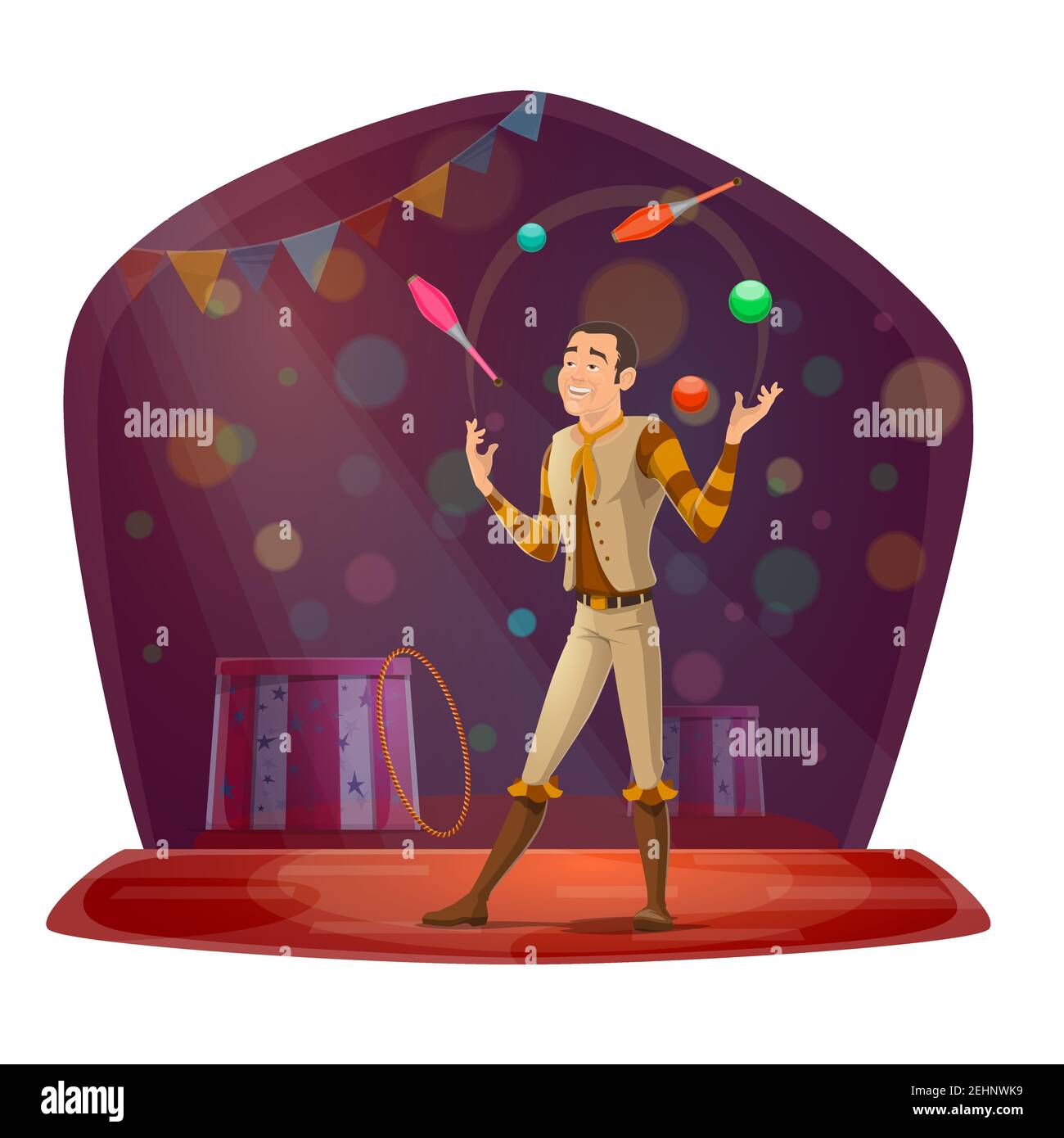 Juggler entertainer Cut Out Stock Images & Pictures - Alamy