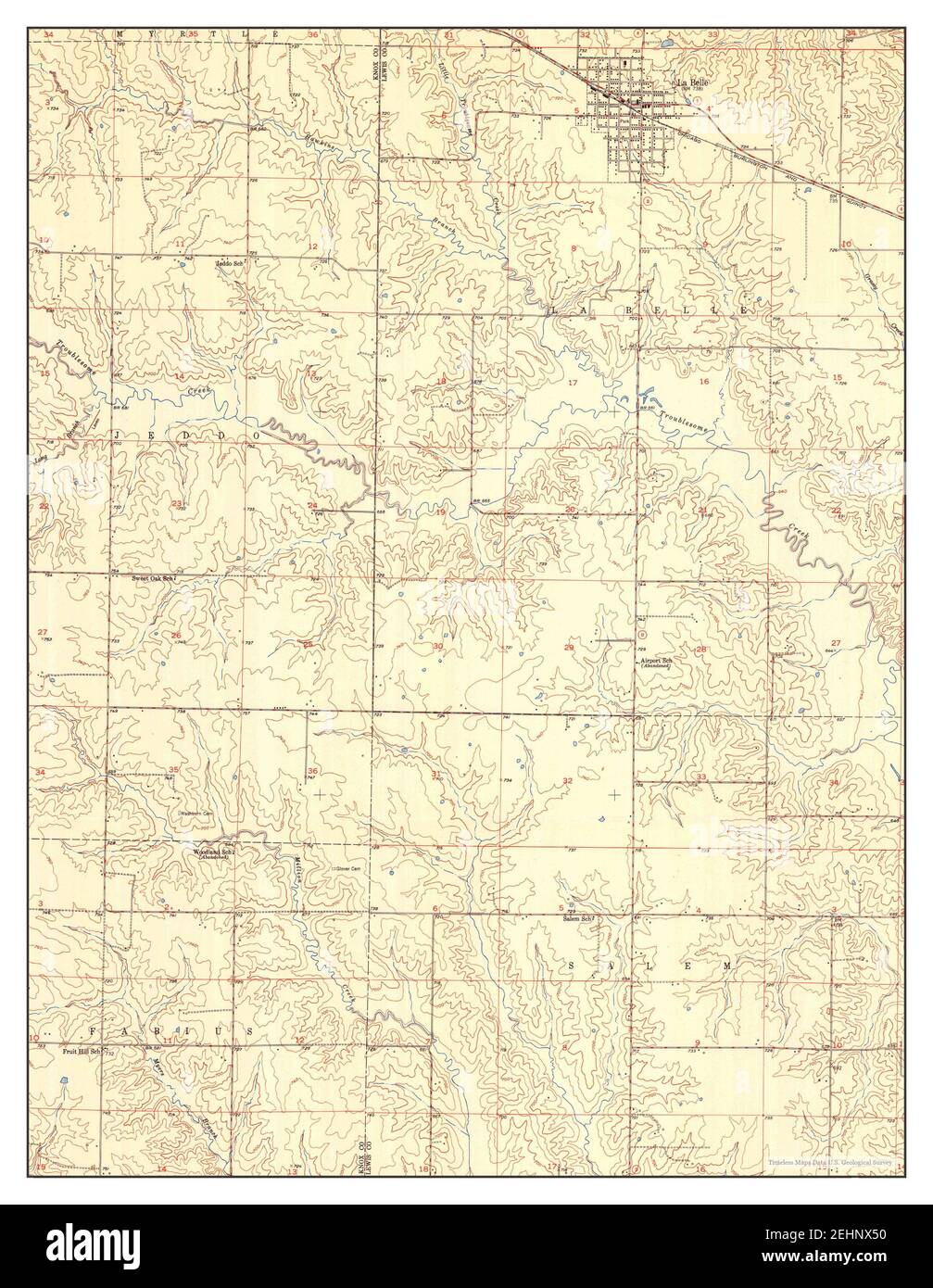 La Belle, Missouri, map 1951, 1:24000, United States of America by ...