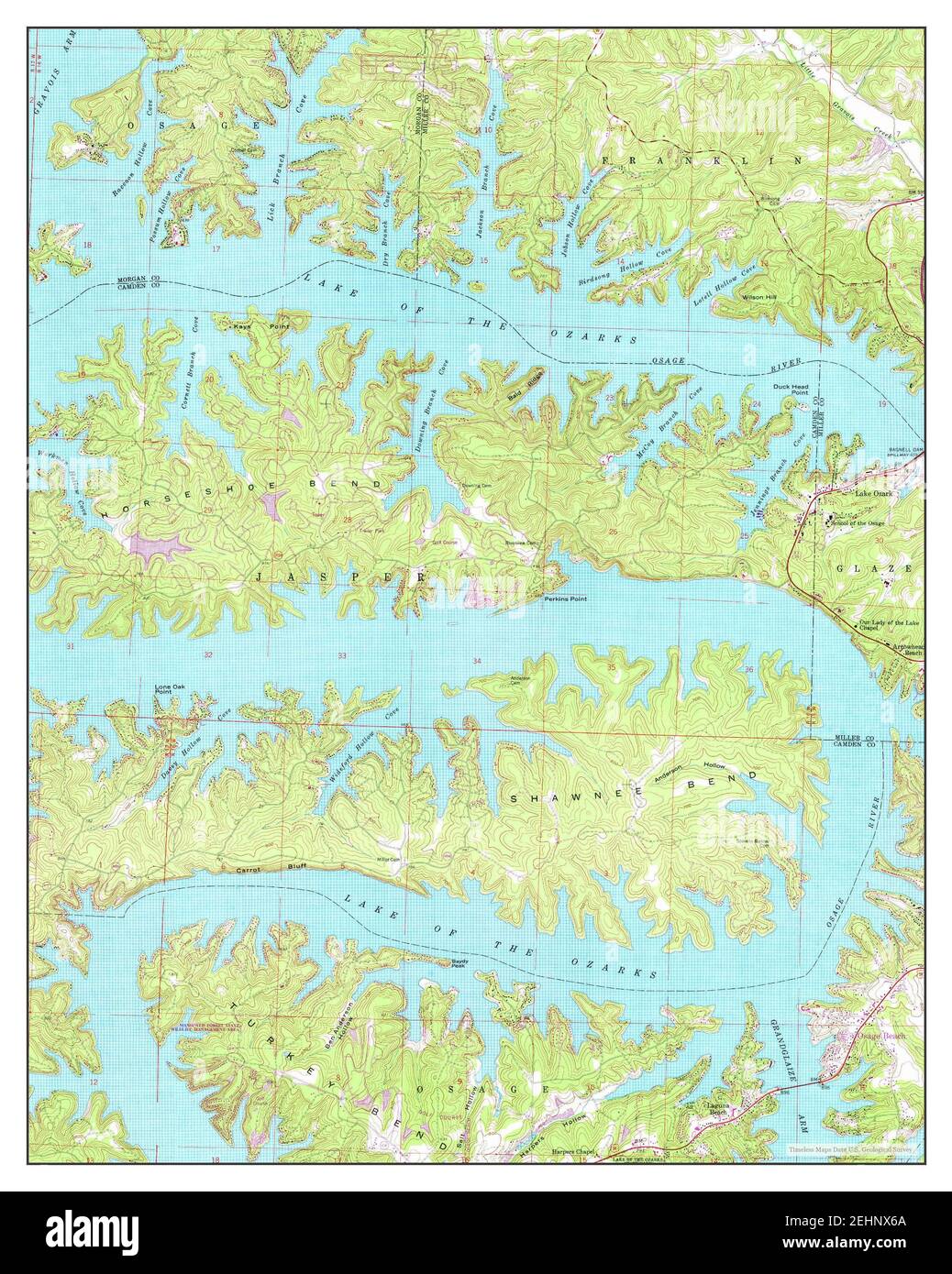 Old map of the ozark hi-res stock photography and images - Alamy