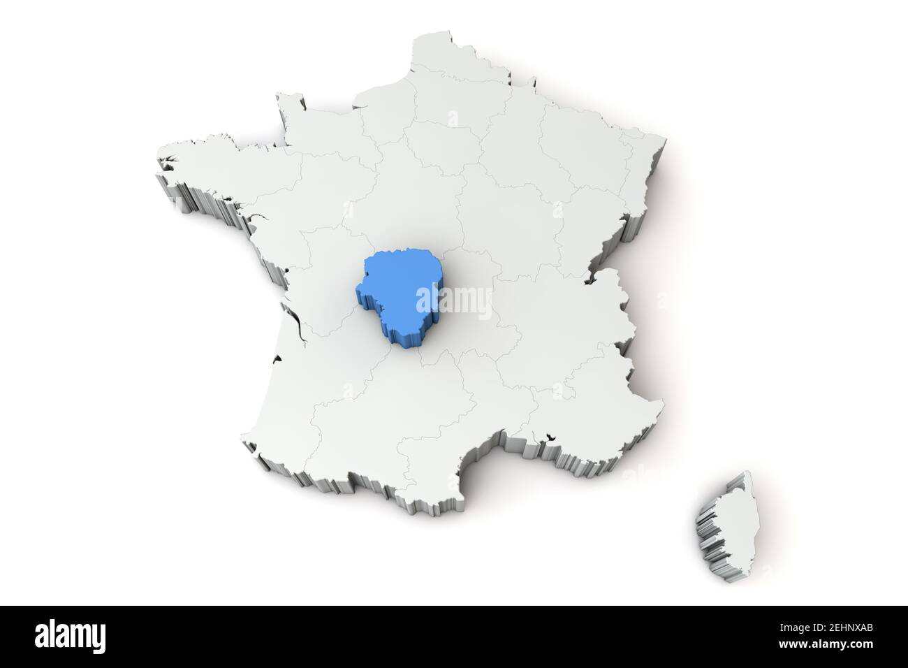 Limousin map hi-res stock photography and images - Alamy