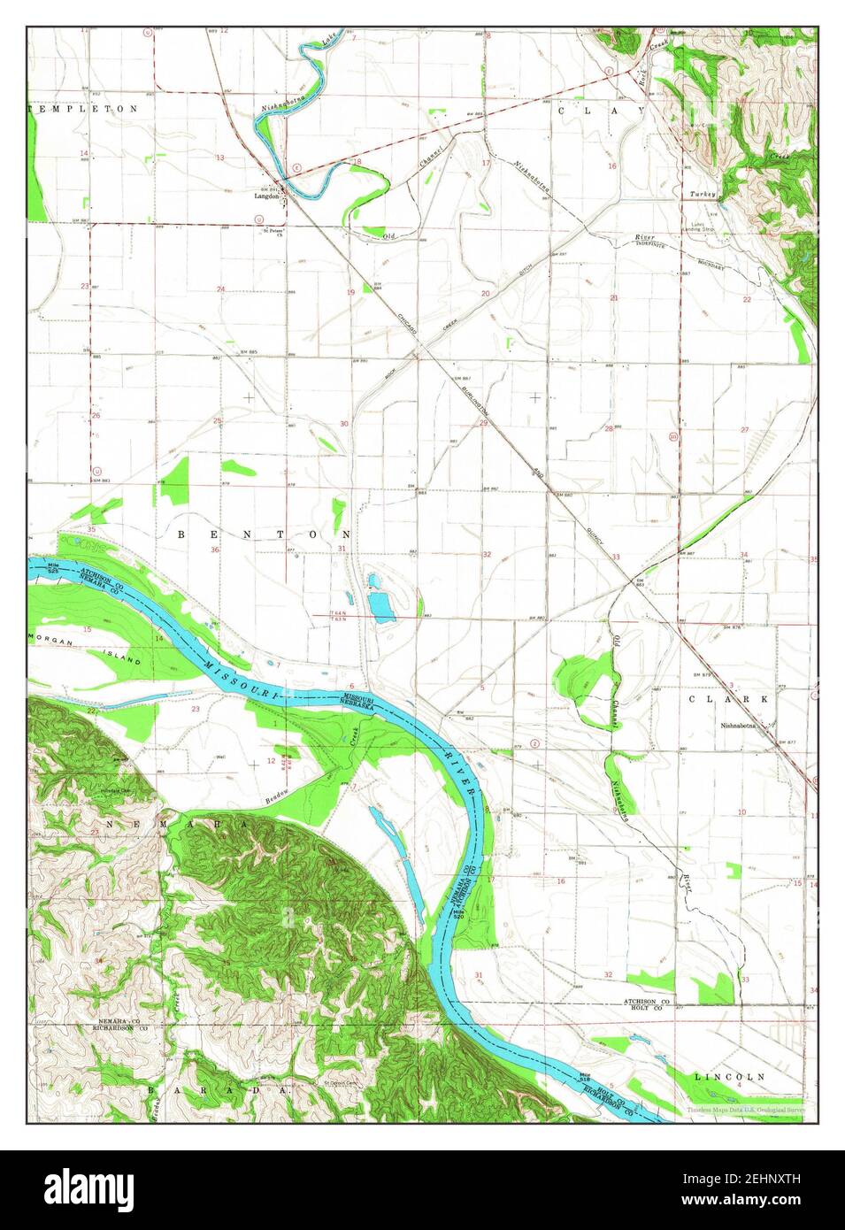 Map of langdon hi-res stock photography and images - Alamy