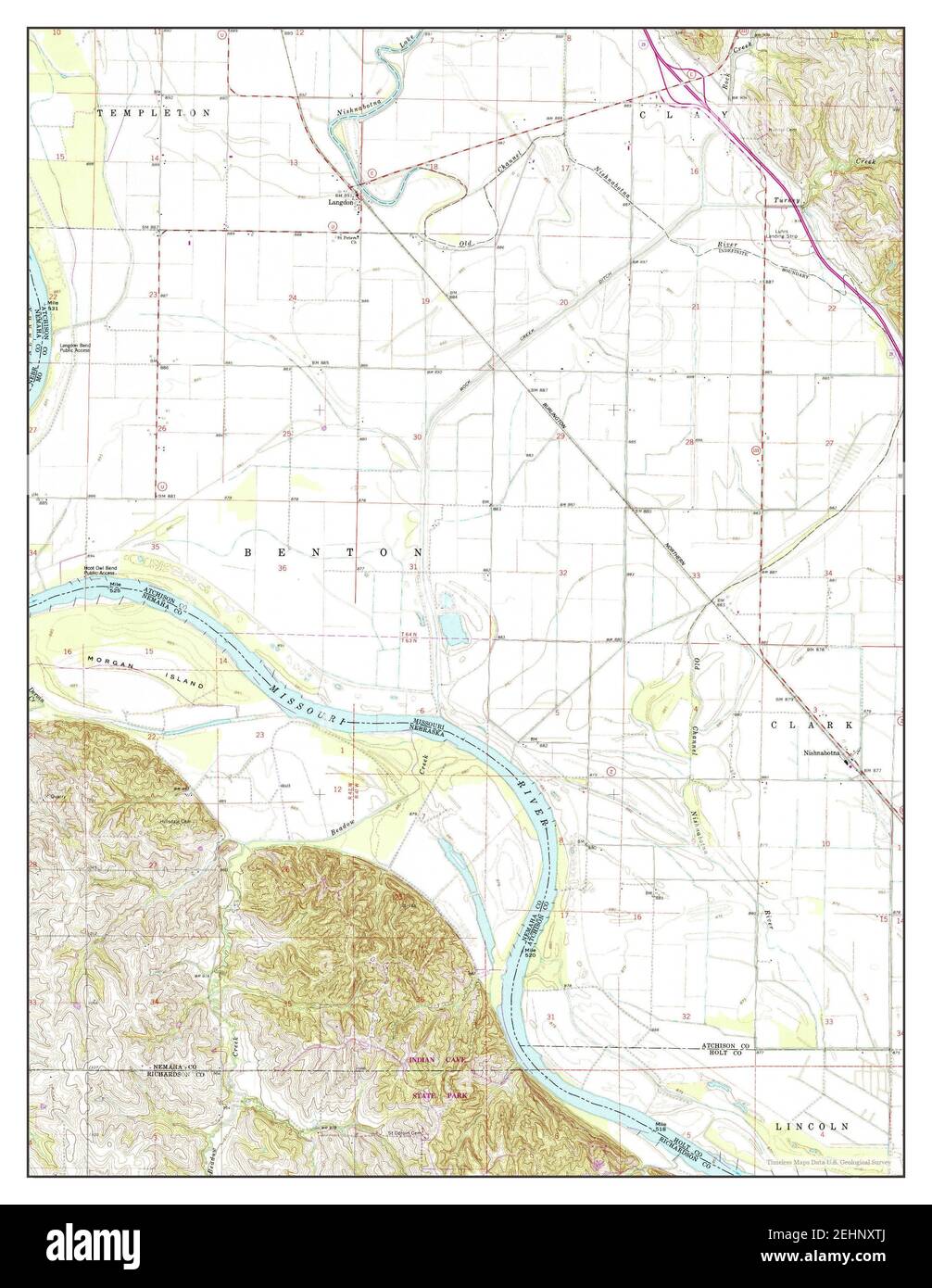 Map of langdon hi-res stock photography and images - Alamy