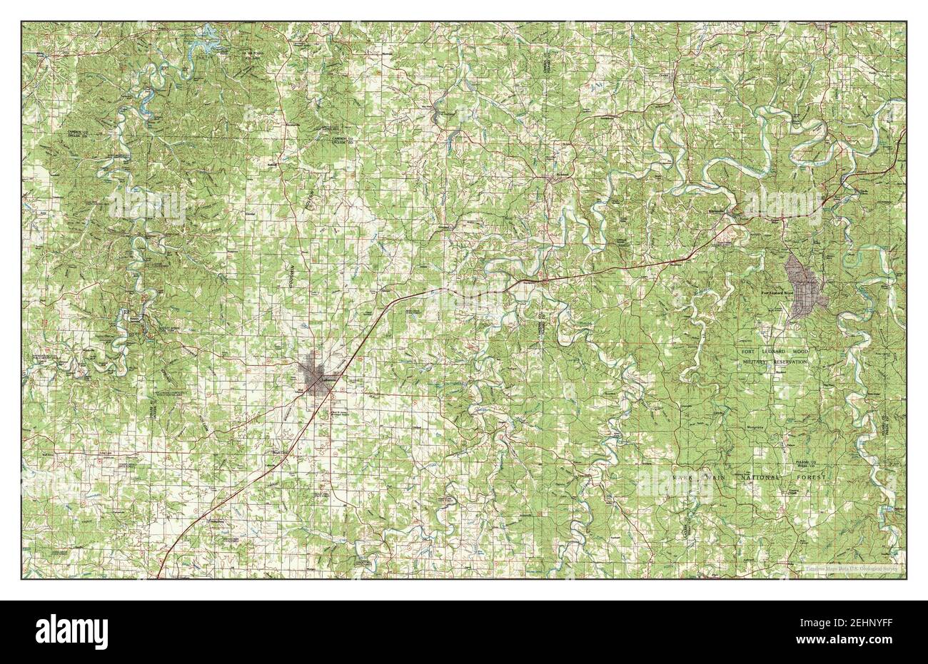 Lebanon, Missouri, map 1982, 1:100000, United States of America by ...