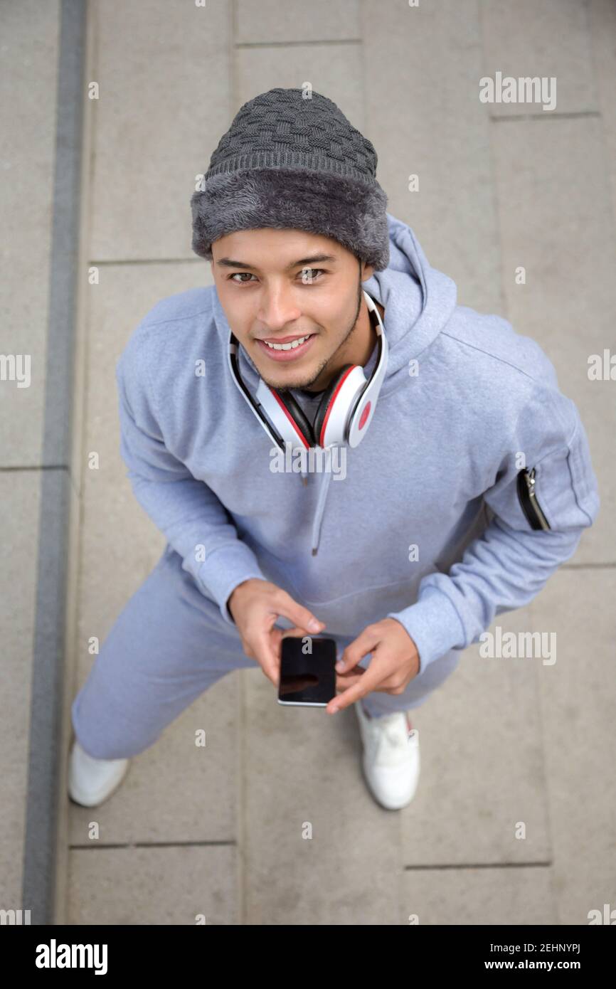 Man running looking from above hi-res stock photography and images - Alamy