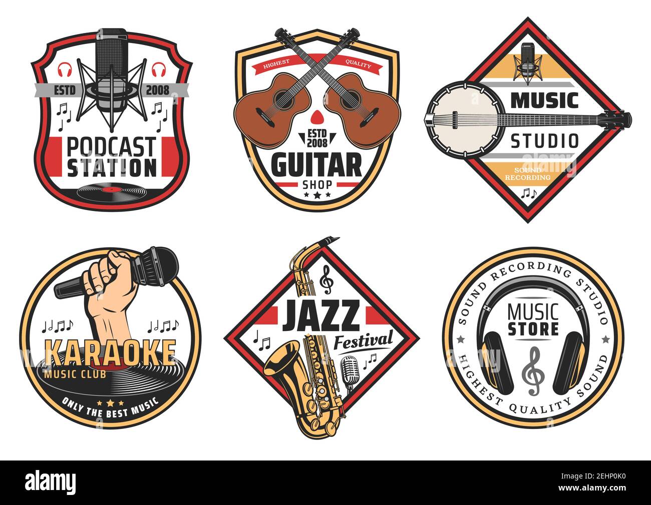 Musical instruments and devices for listening icons and signs for music ...