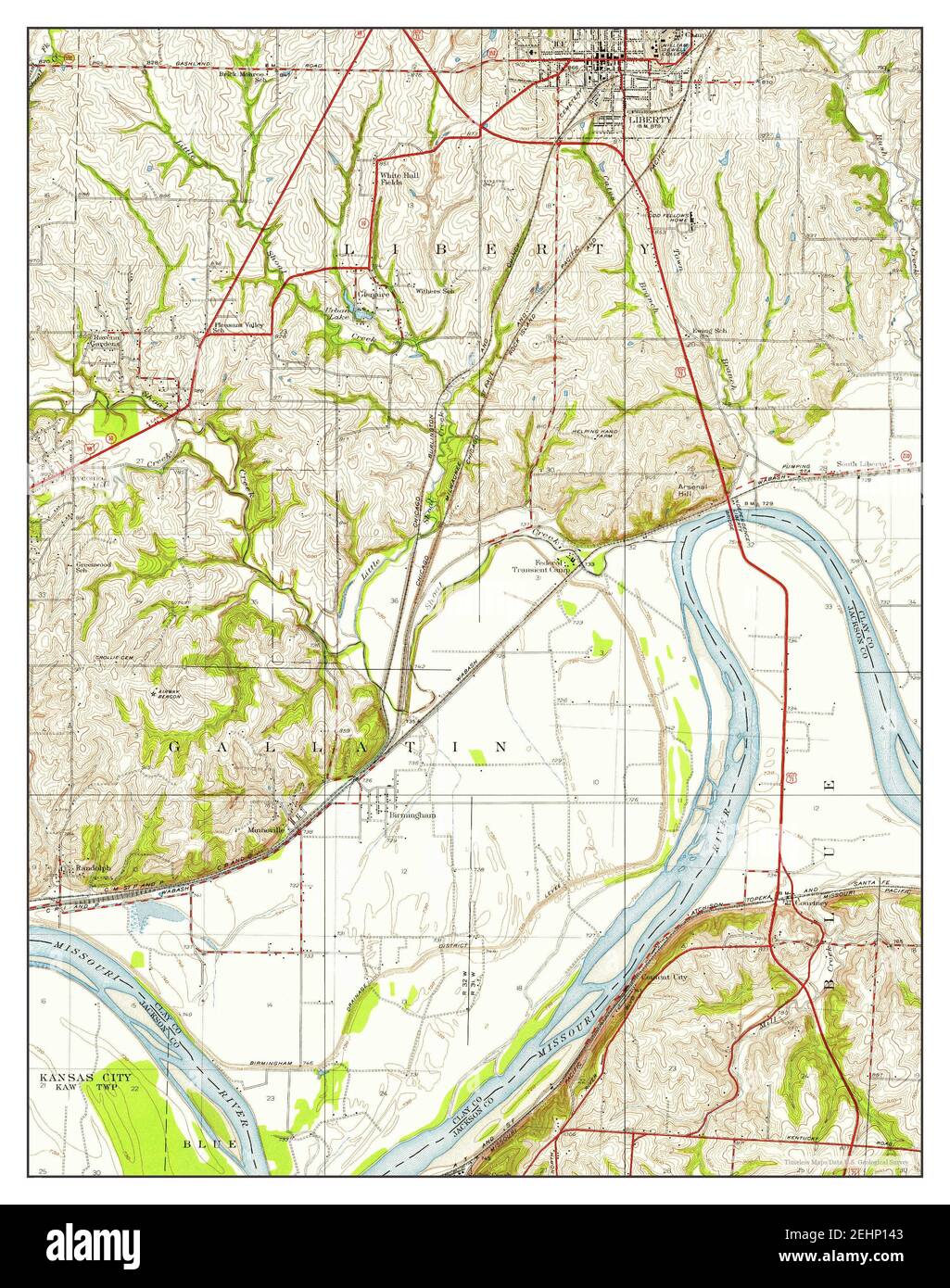Liberty, Missouri, map 1935, 1:24000, United States of America by ...