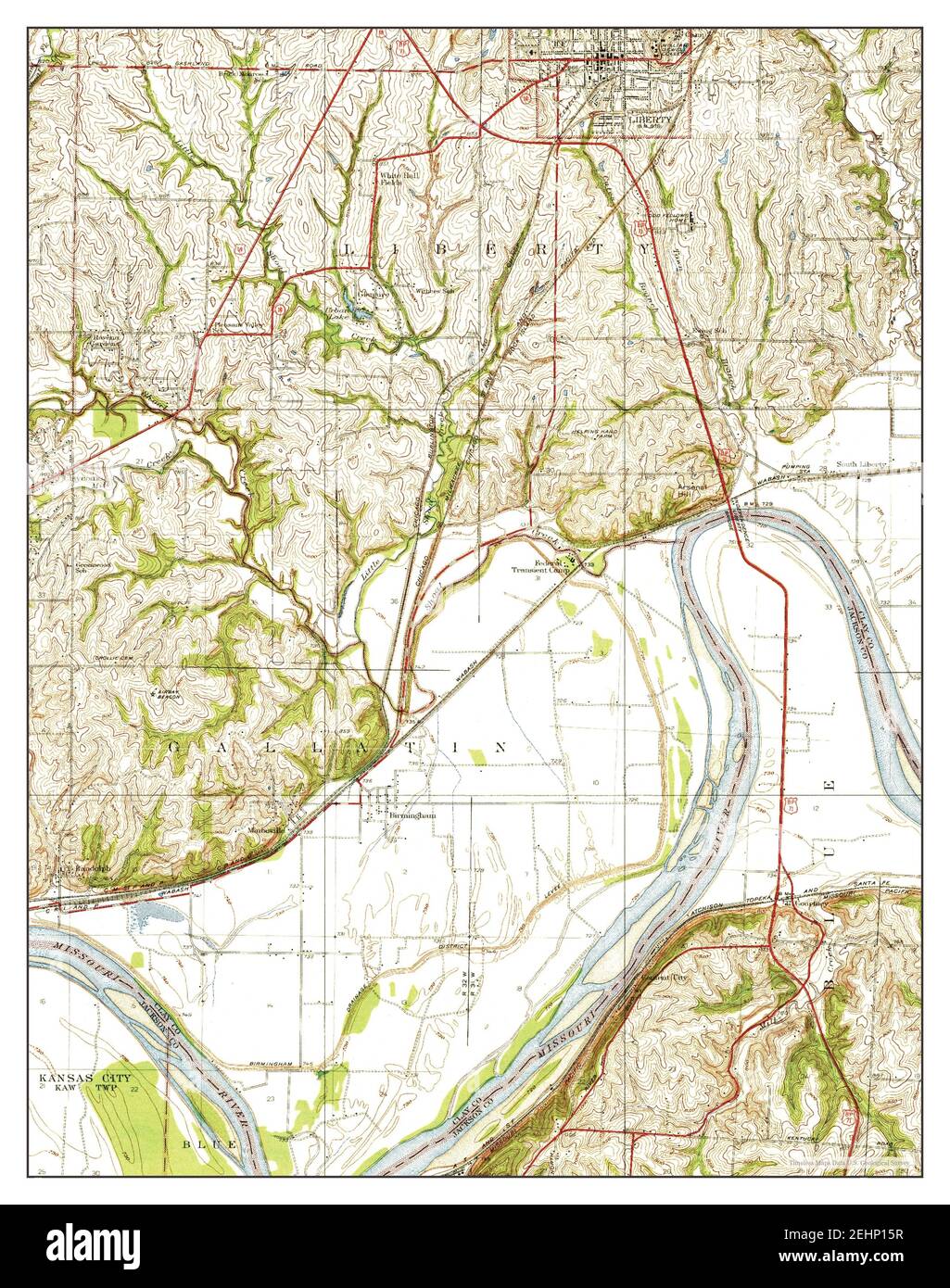 Map of liberty missouri hi-res stock photography and images - Alamy